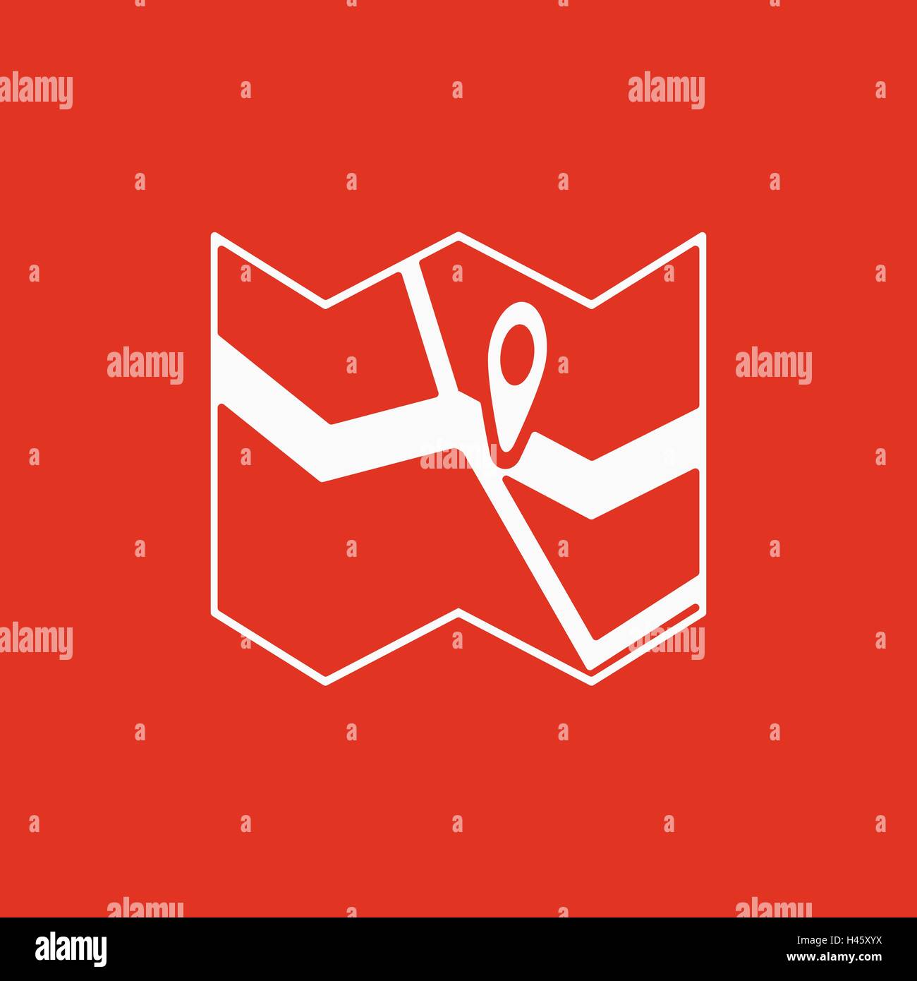 The Map icon. Pin on the map symbol. Flat Stock Vector Image & Art - Alamy