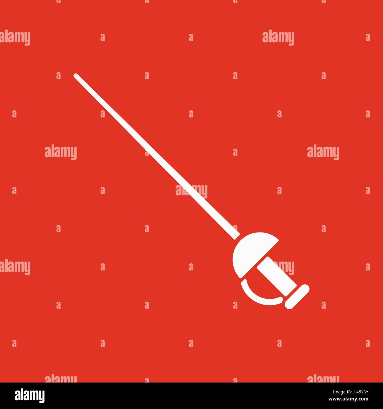 The sword icon. Epee symbol. Flat Stock Vector Image & Art - Alamy