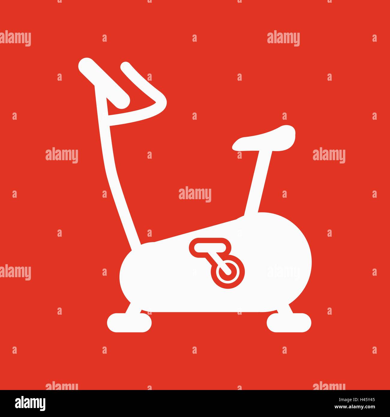The exercise bike icon. Exercycle symbol. Flat Stock Vector Image & Art ...
