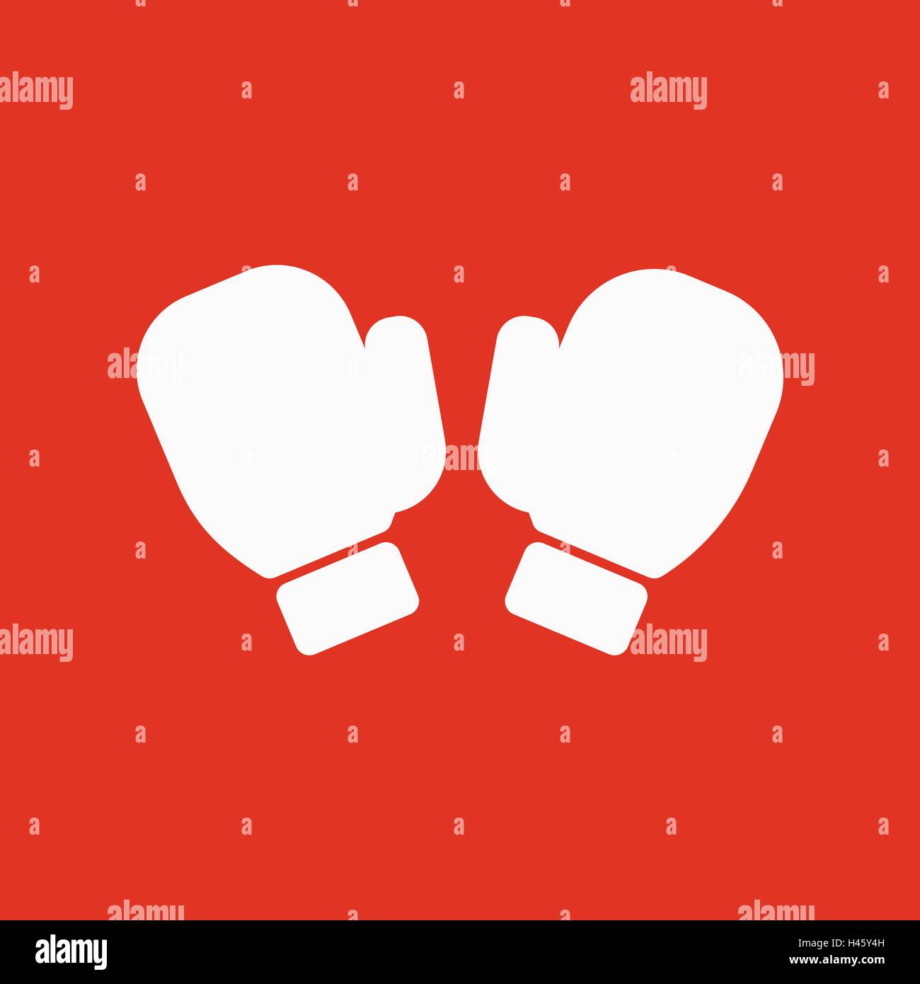 The boxing gloves icon. Game symbol. Flat Stock Vector Image & Art - Alamy