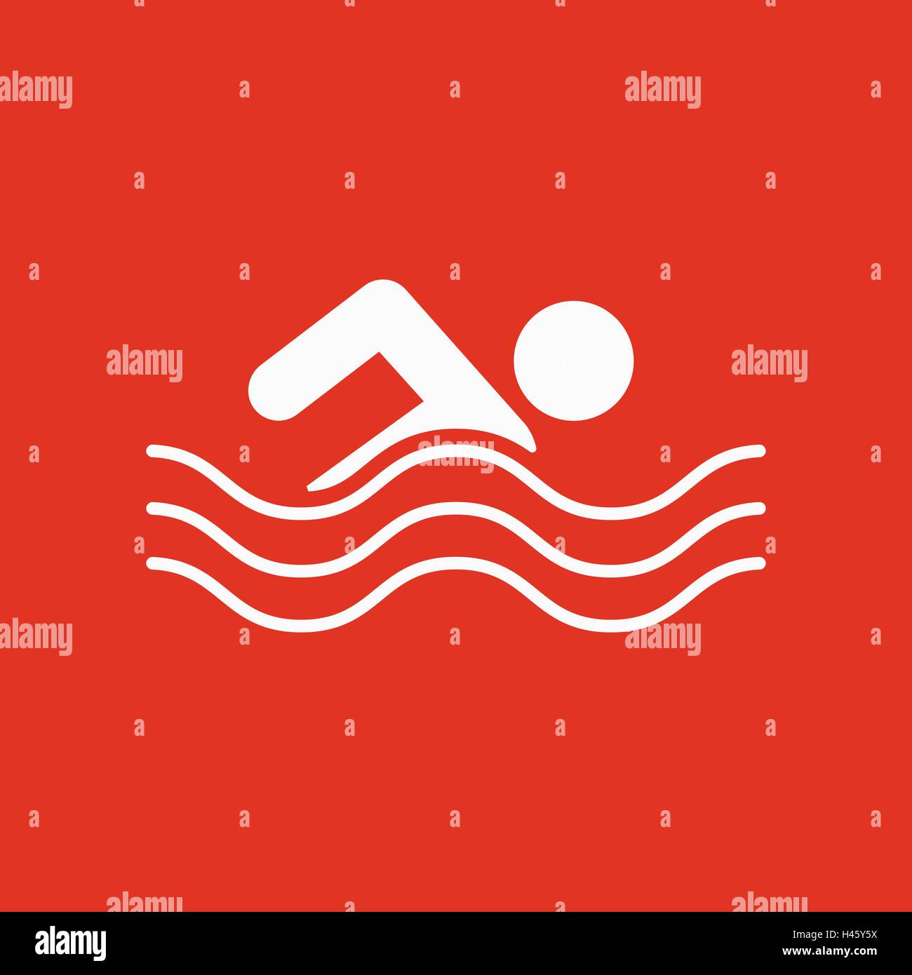 Swimming icon. Swimmer symbol. Flat Stock Vector Image & Art - Alamy