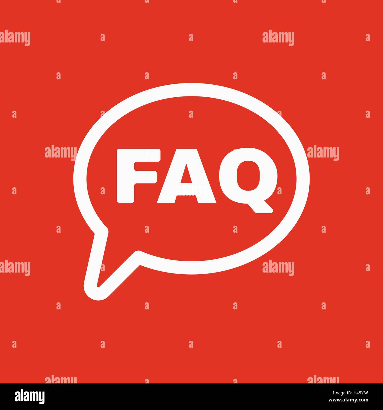 The faq speech bubble icon. Help symbol. Flat Stock Vector Image & Art ...