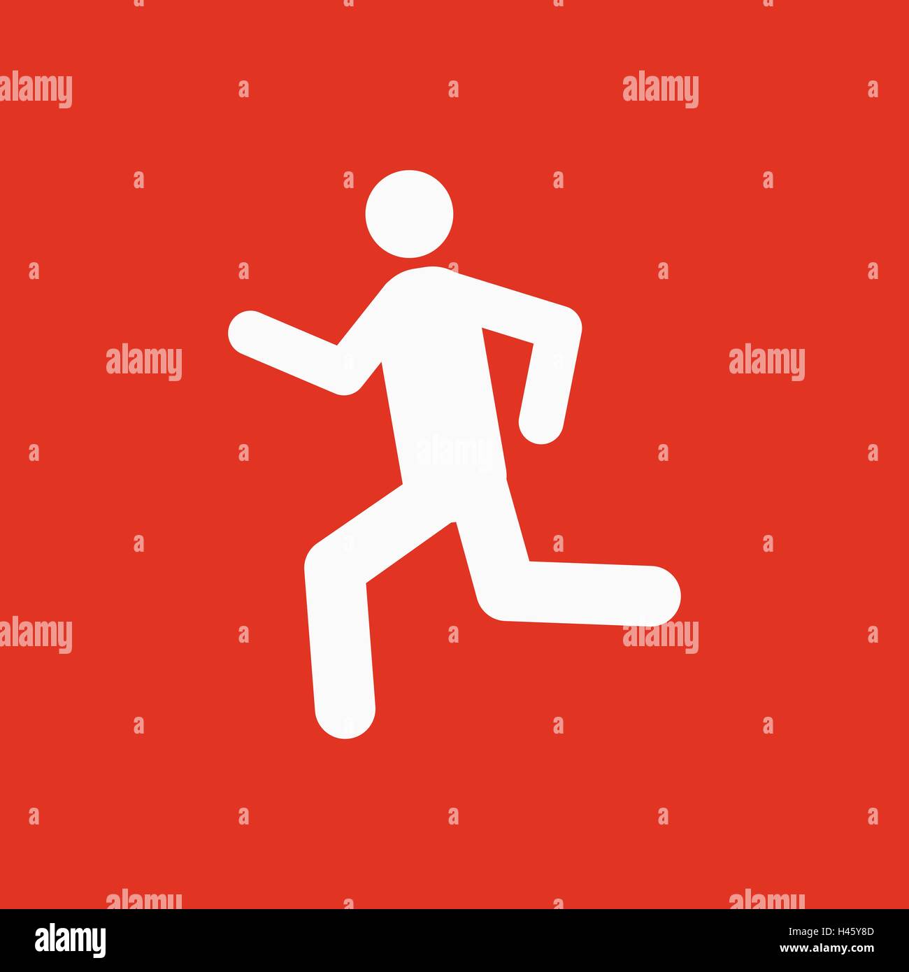 The man running icon. Run symbol. Flat Stock Vector Image & Art - Alamy