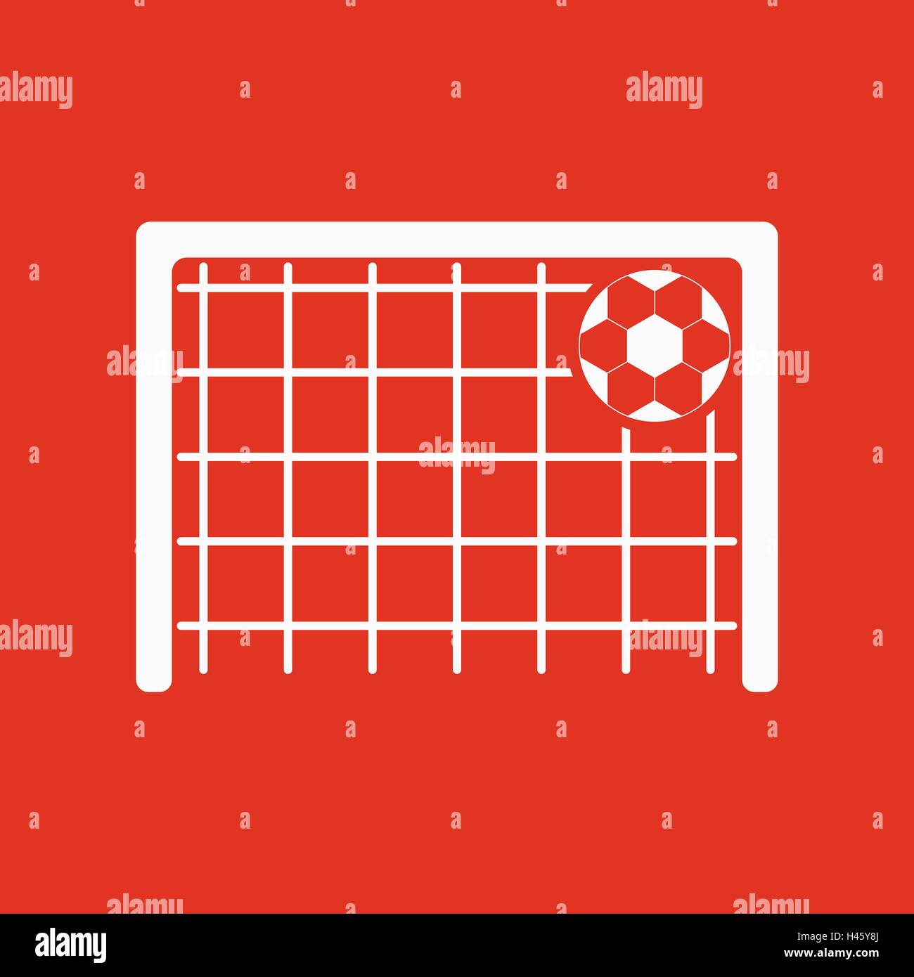 The football goal icon. Soccer symbol. Flat Stock Vector Image & Art ...
