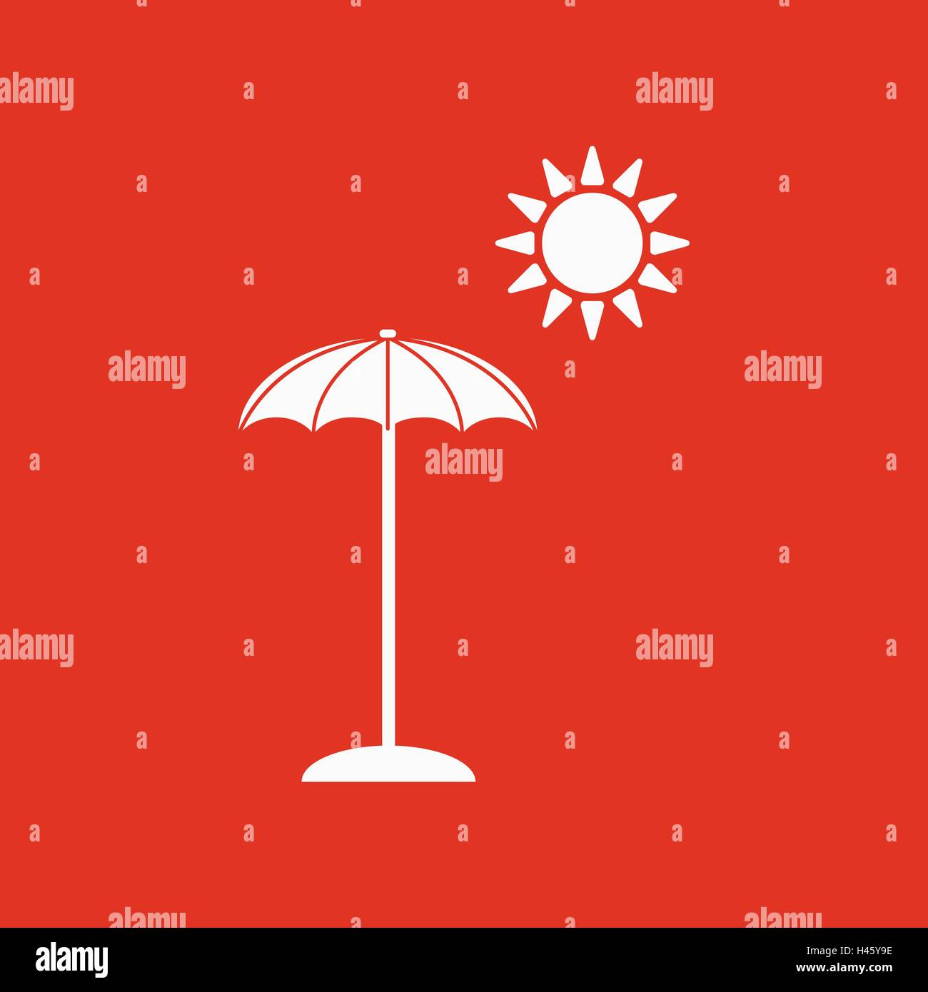 The parasol icon. Vacation symbol. Flat Stock Vector Image & Art - Alamy