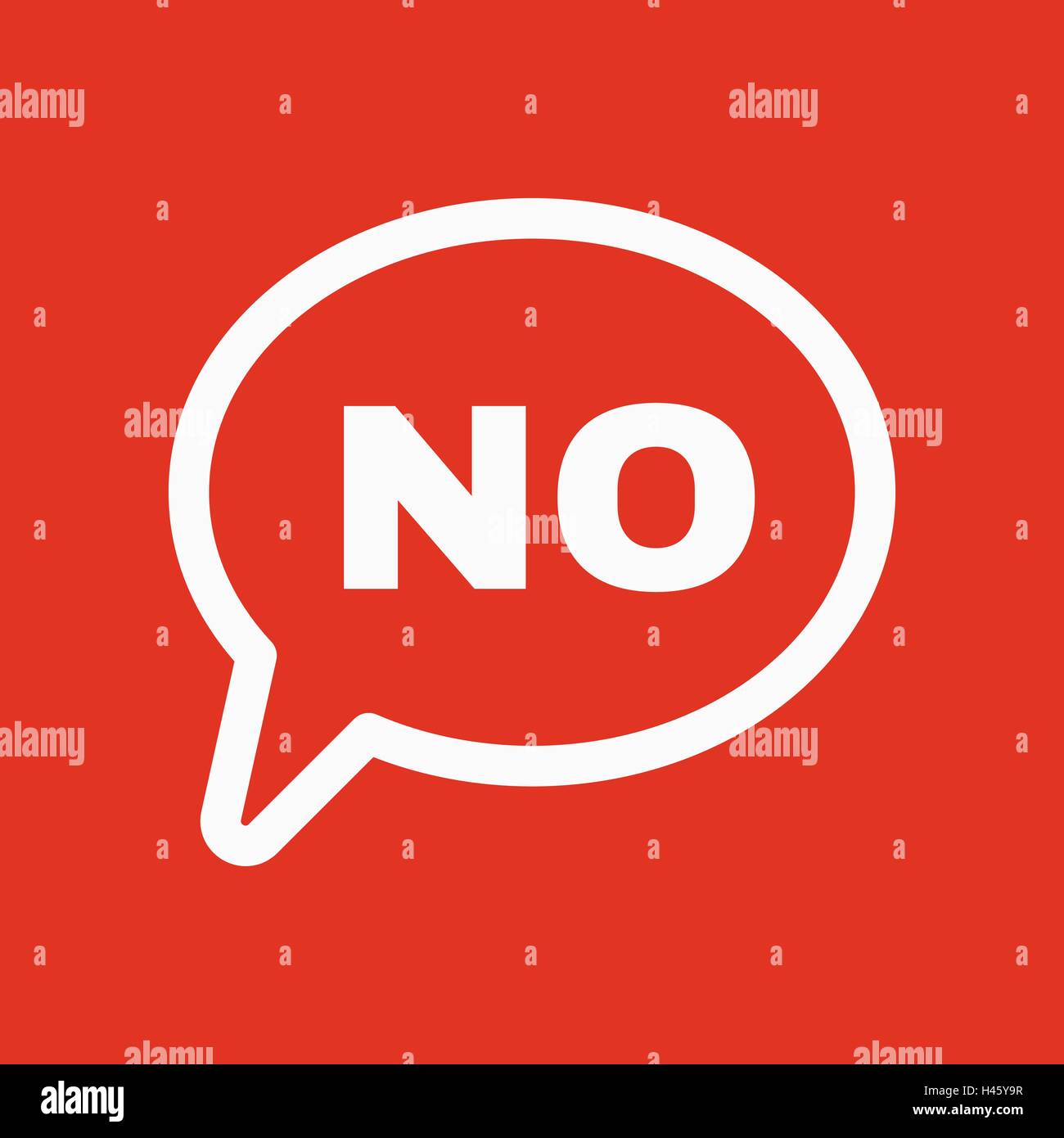 The NO speech bubble icon. No symbol. Flat Stock Vector Image & Art - Alamy