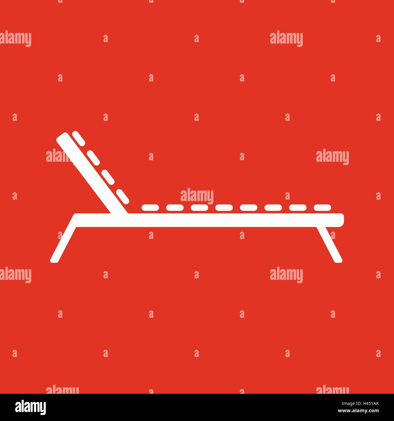 The lounger icon. Sunbed symbol. Flat Stock Vector Image & Art - Alamy