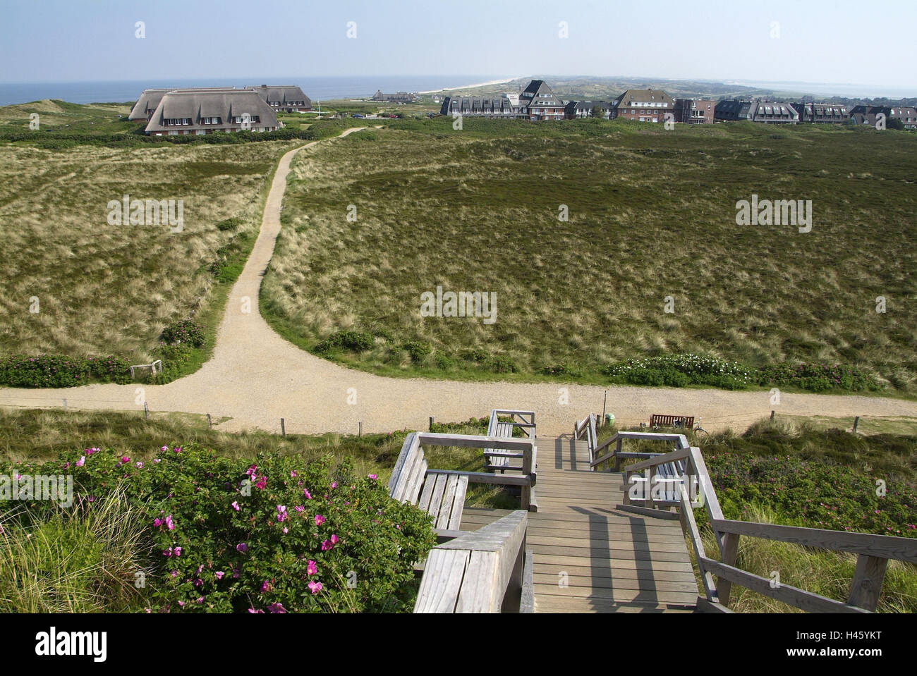 Germany, Schleswig - Holstein, island Sylt, Uwe's dune, wooden stairs ...