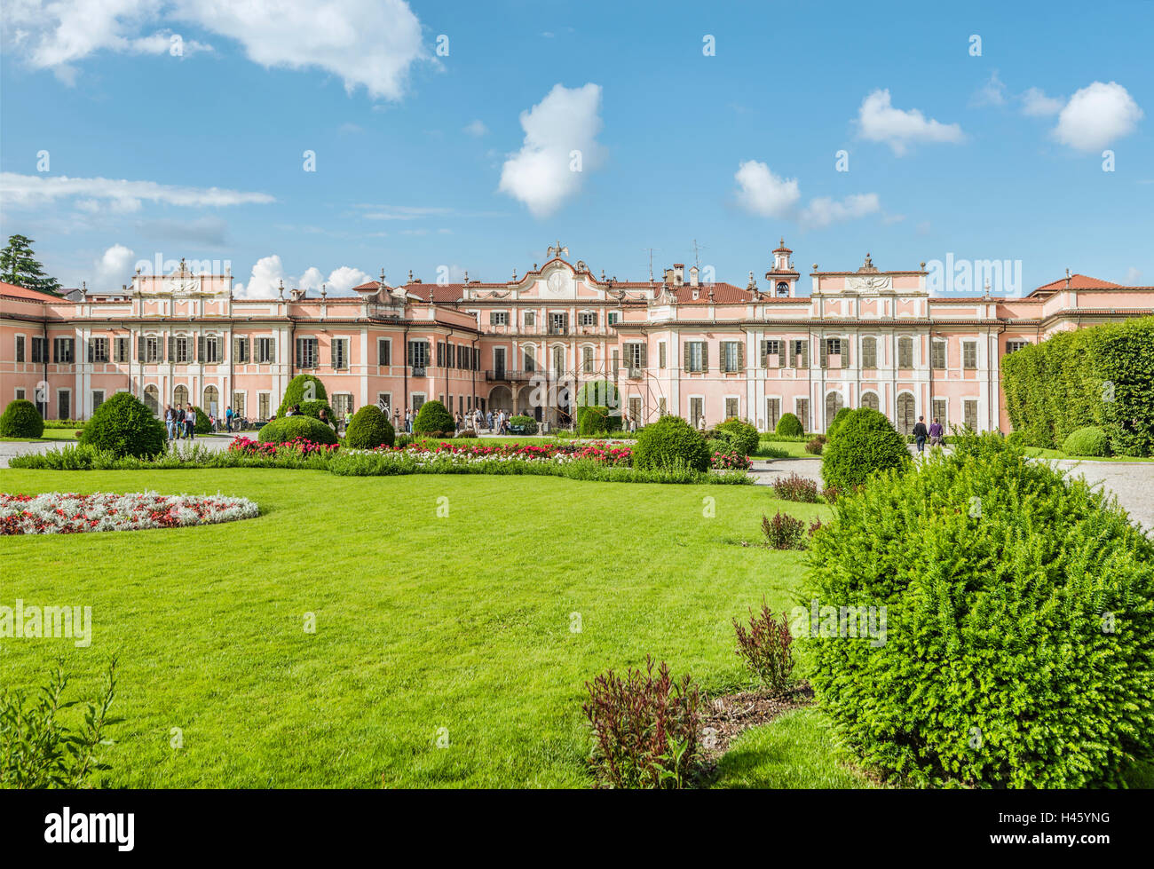 Garden of Palazzo Estense in the city centre of Varese, Italy Stock ...