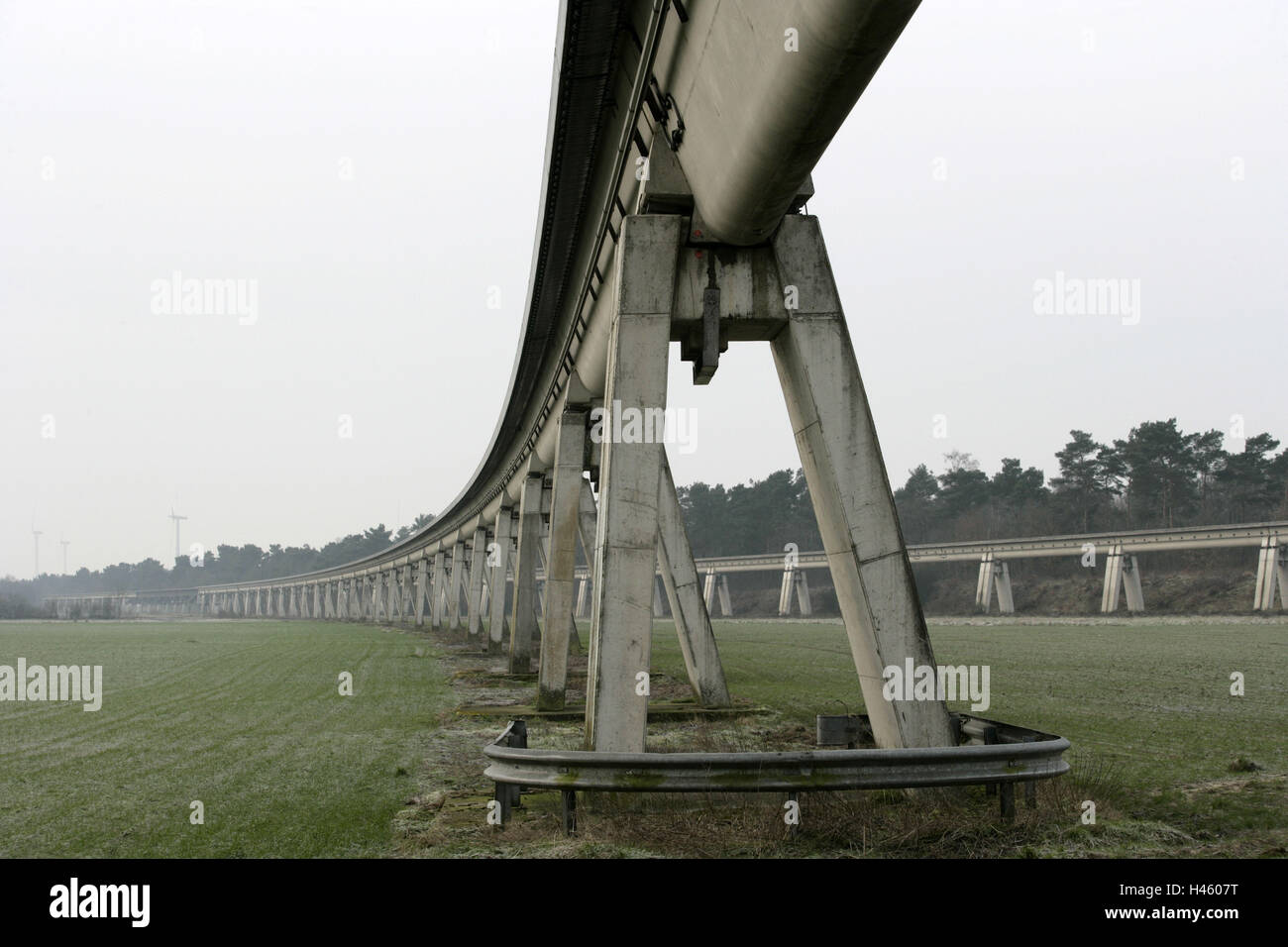 Germany, Lower Saxony, Emsland, Transrapid train test passage Stock ...