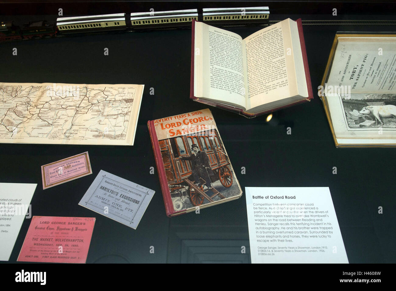 Some of the exhibits in the British Library, London during the opening ...