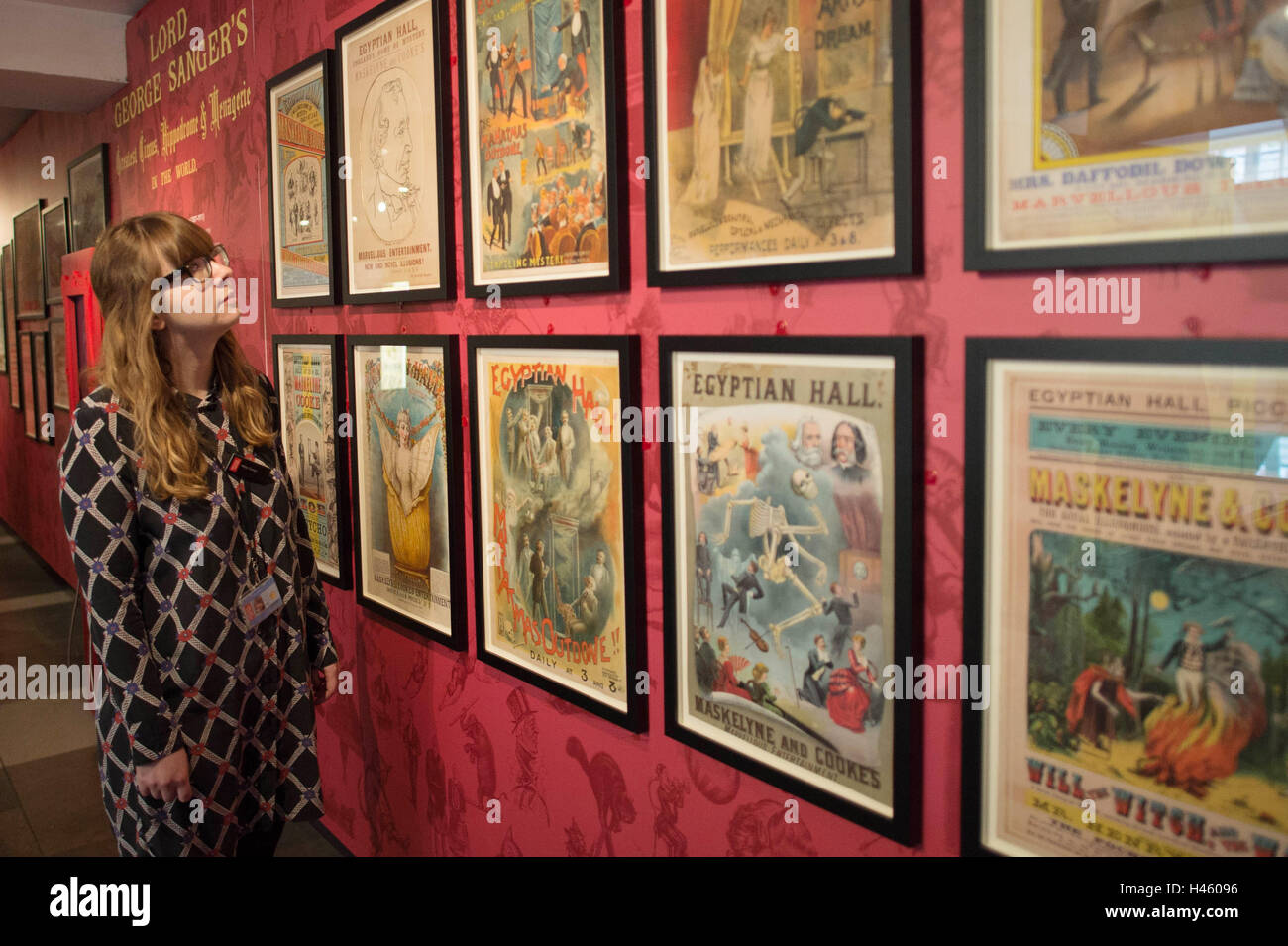A person looks at exhibits in the British Library, London during the ...