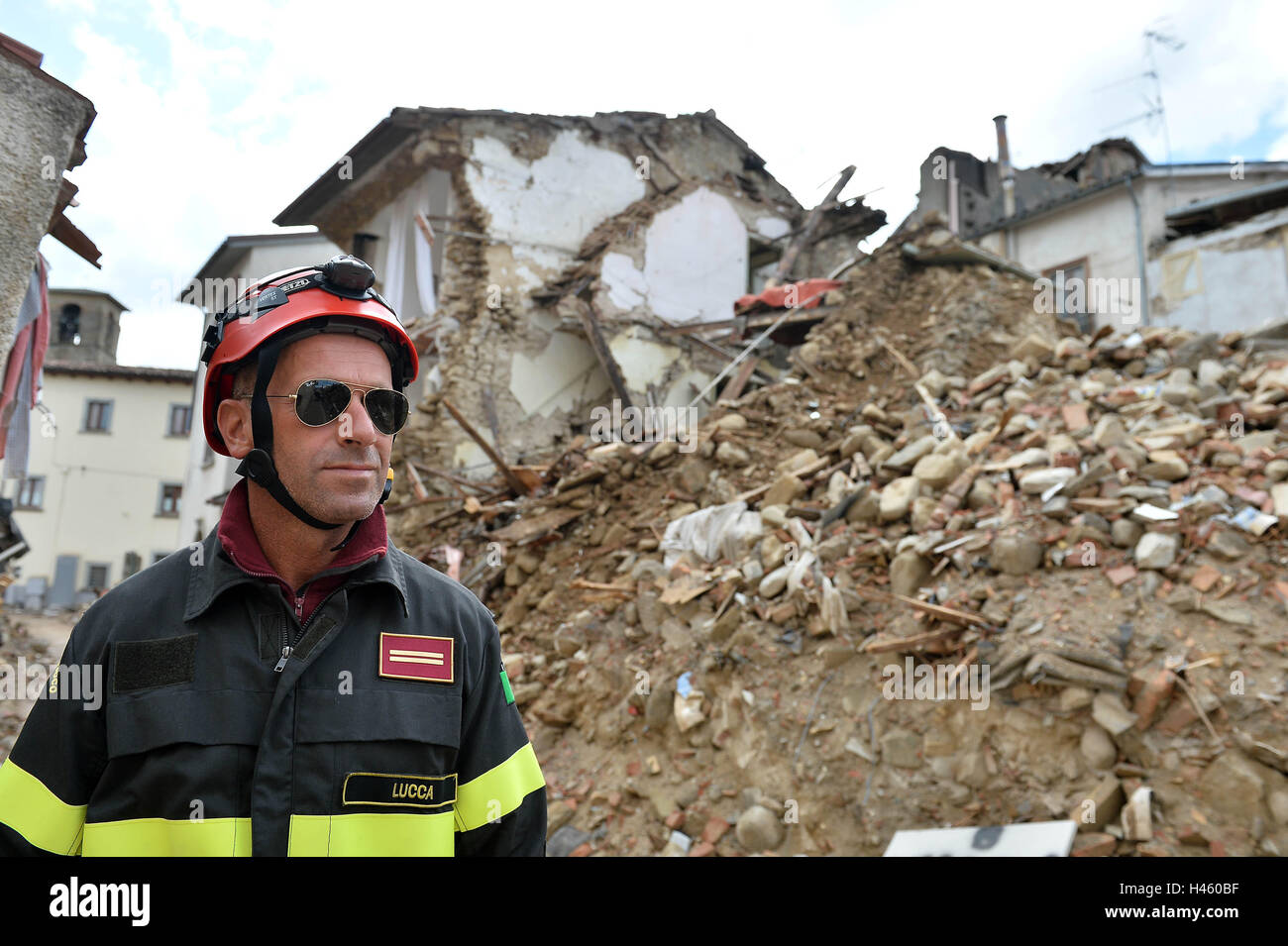 Scene of devastation in the Red Zone in Amatrice, Italy, in the region ...