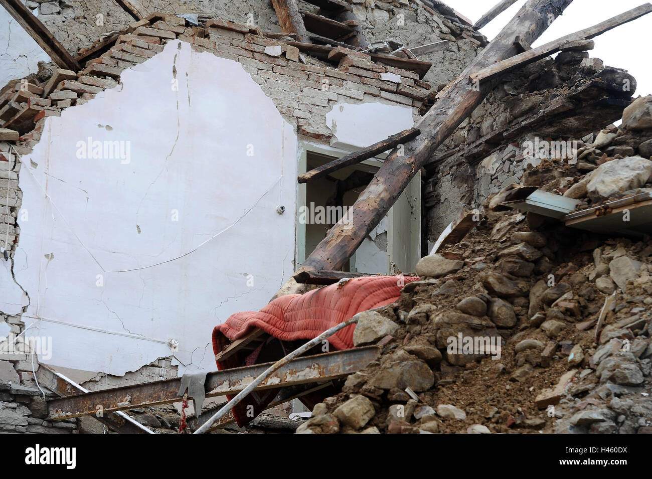 Scene of devastation in the Red Zone in Amatrice, Italy, in the region ...