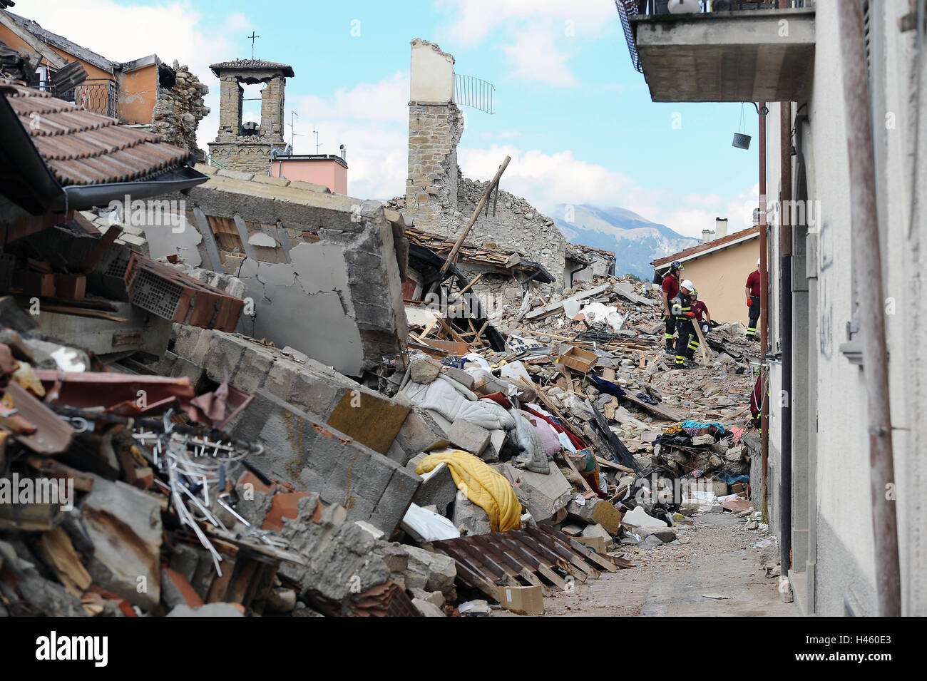 Scene of devastation in the Red Zone in Amatrice, Italy, in the region ...