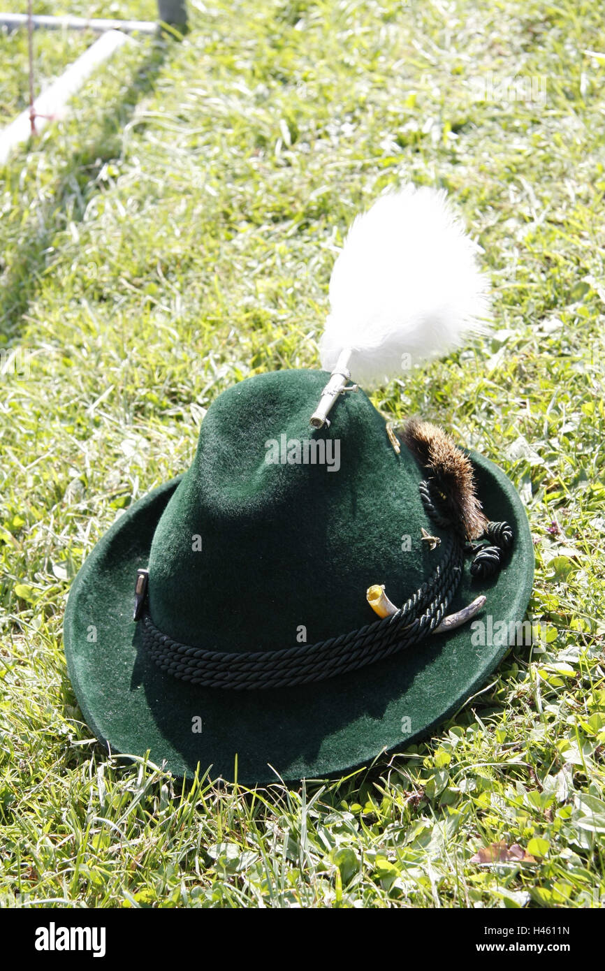 Meadow, national costume hat, eagle down, grass, national costume ...