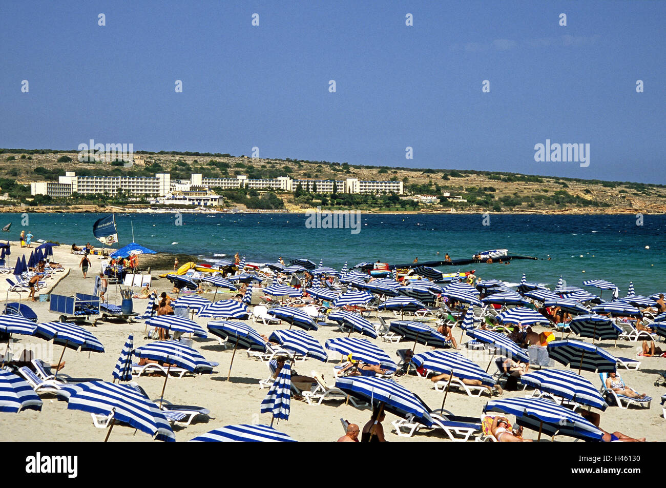 Mellieha beach bay malta hi-res stock photography and images - Alamy