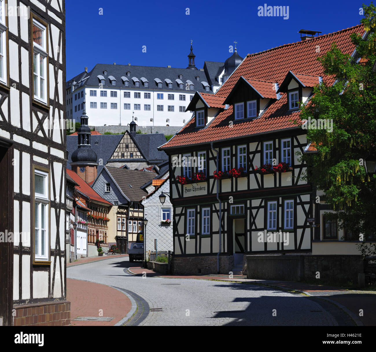Germany, Saxony-Anhalt, Harz, Stolberg, castle view Stock Photo - Alamy