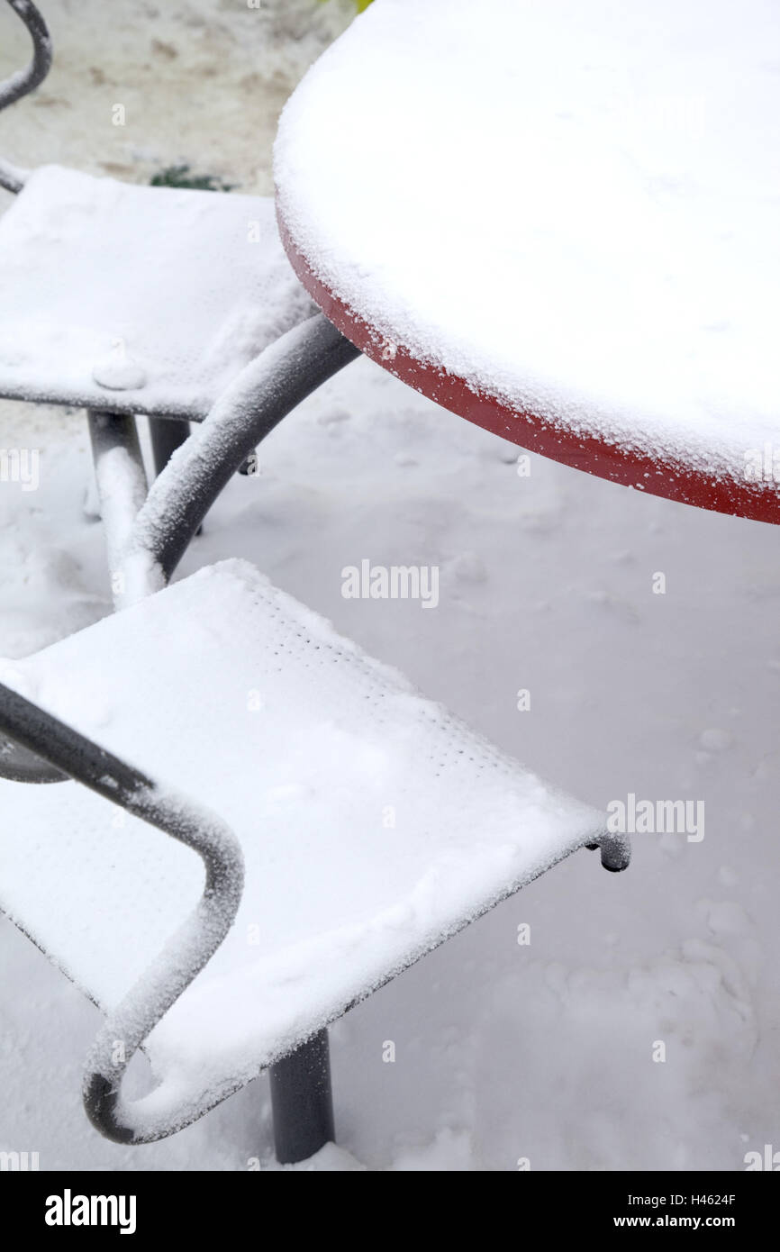 Ferry, deck, table, chair, winter Stock Photo - Alamy