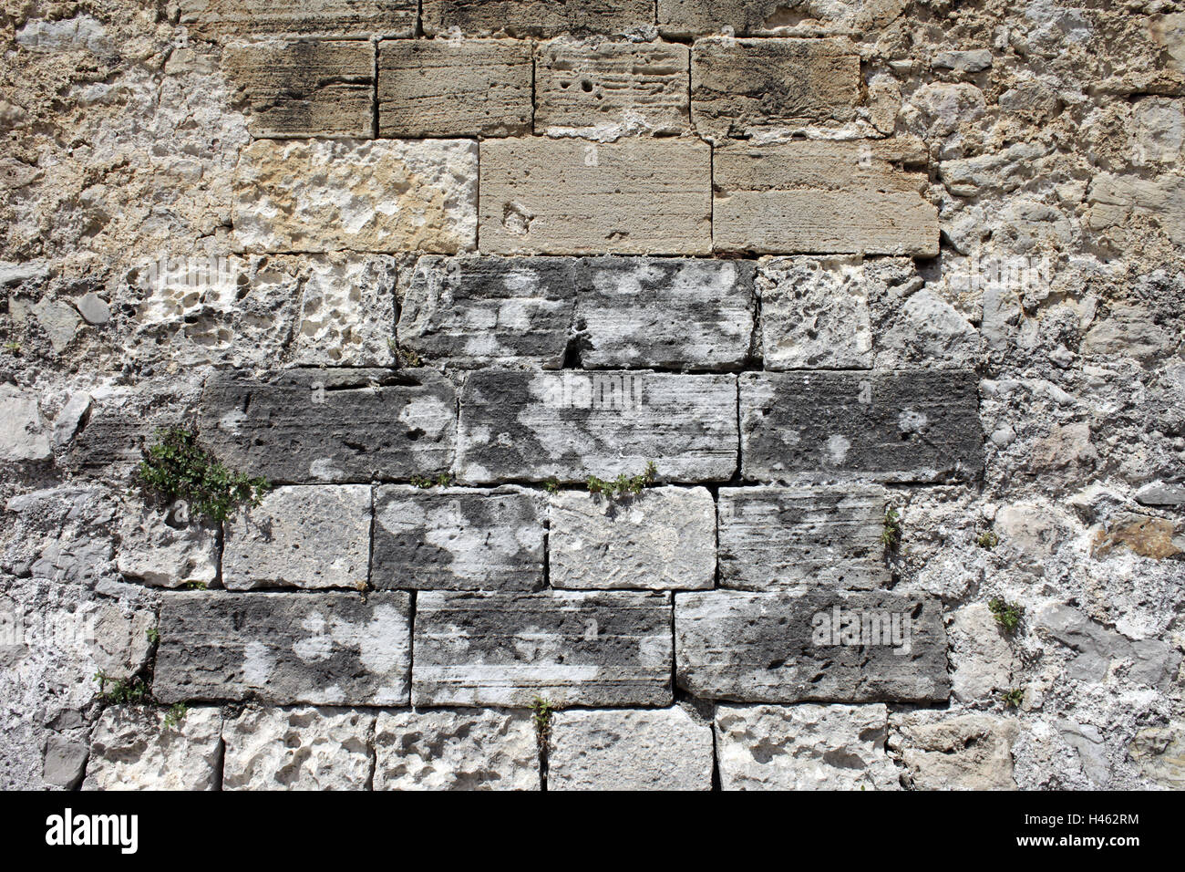 Stone defensive wall, grey, medium close-up, detail Stock Photo - Alamy