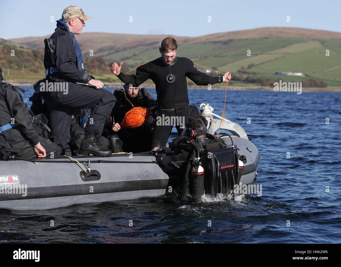 Embargoed until 1900 Thursday October 13 Royal Navy AB Diver Remi ...