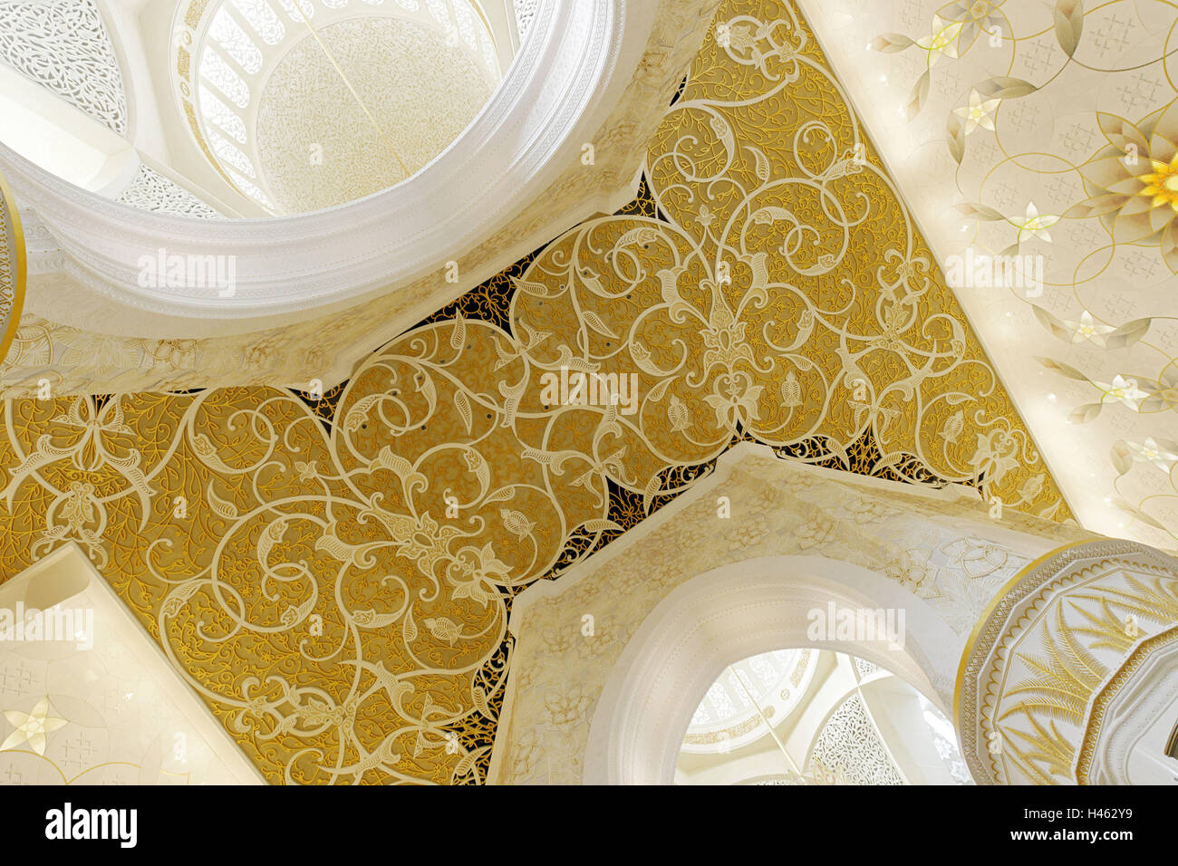 Ceiling of the prayer hall, Sheikh Zayed Bin Sultan Al Nahyan Mosque ...