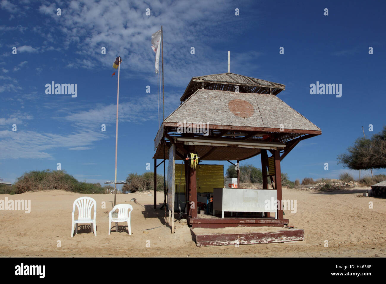 Beach booth on the south coast Cyprus Stock Photo - Alamy