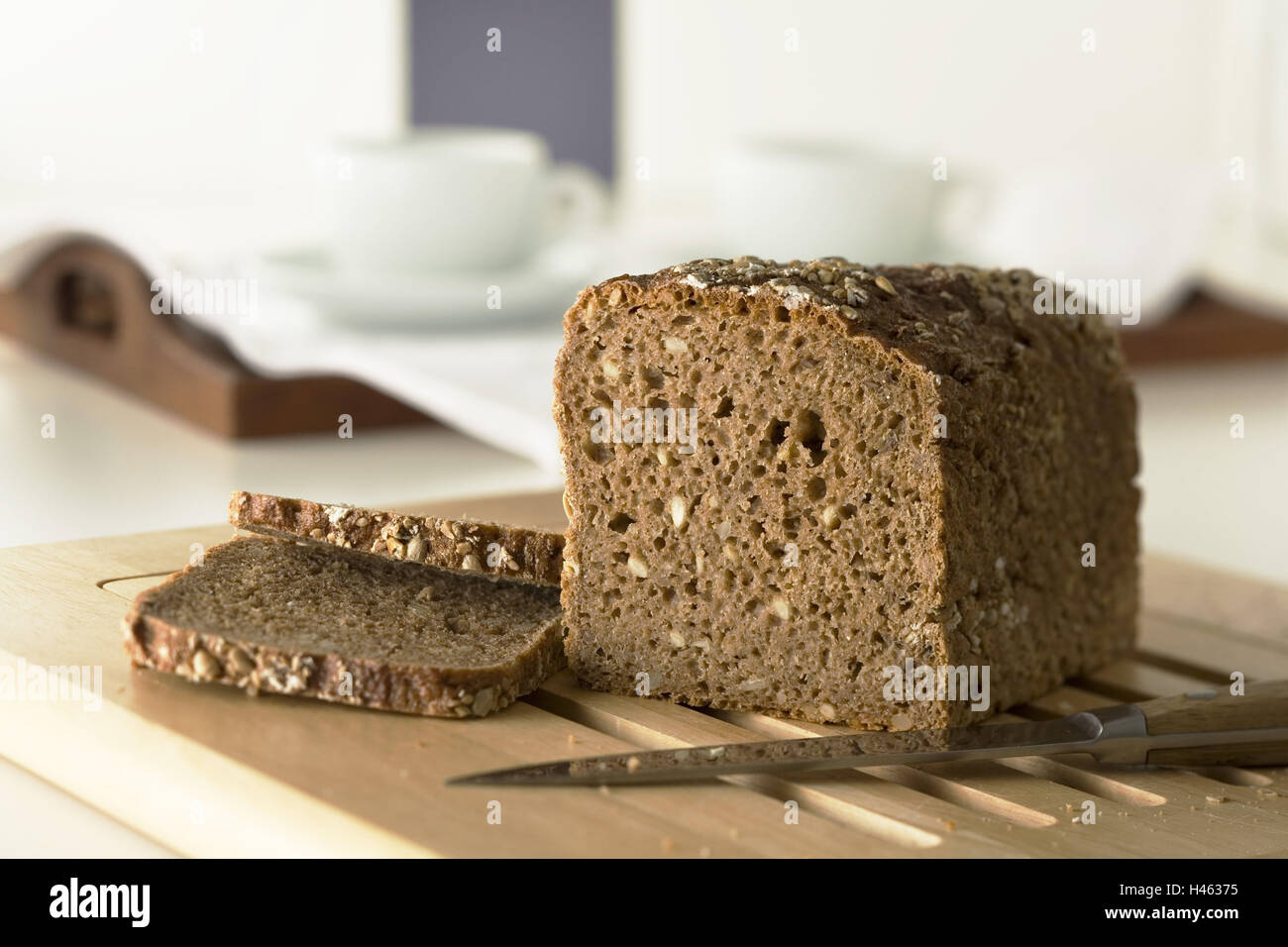 Bio-wholemeal bread curled Stock Photo - Alamy