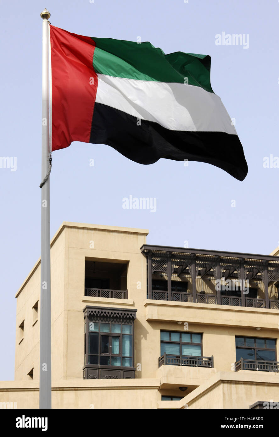 Flag, house, heaven, Dubai, United Arab Emirates Stock Photo - Alamy