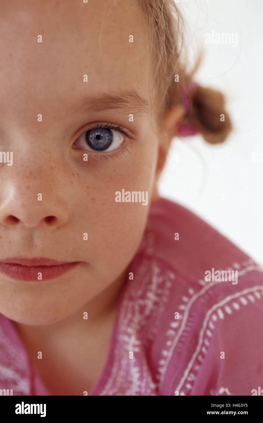 Girl, half face Stock Photo - Alamy