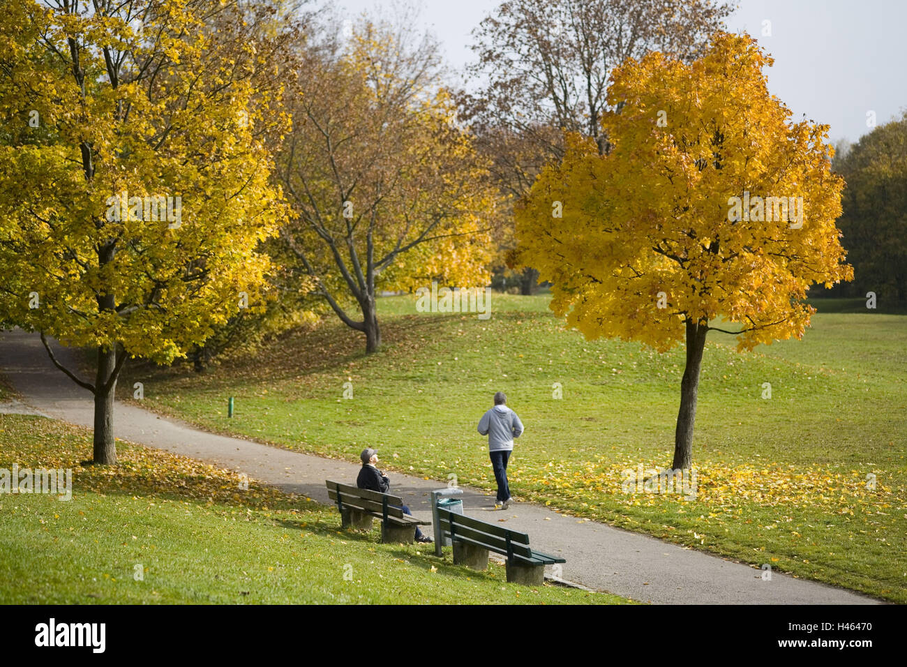 People, park, autumn Stock Photo - Alamy