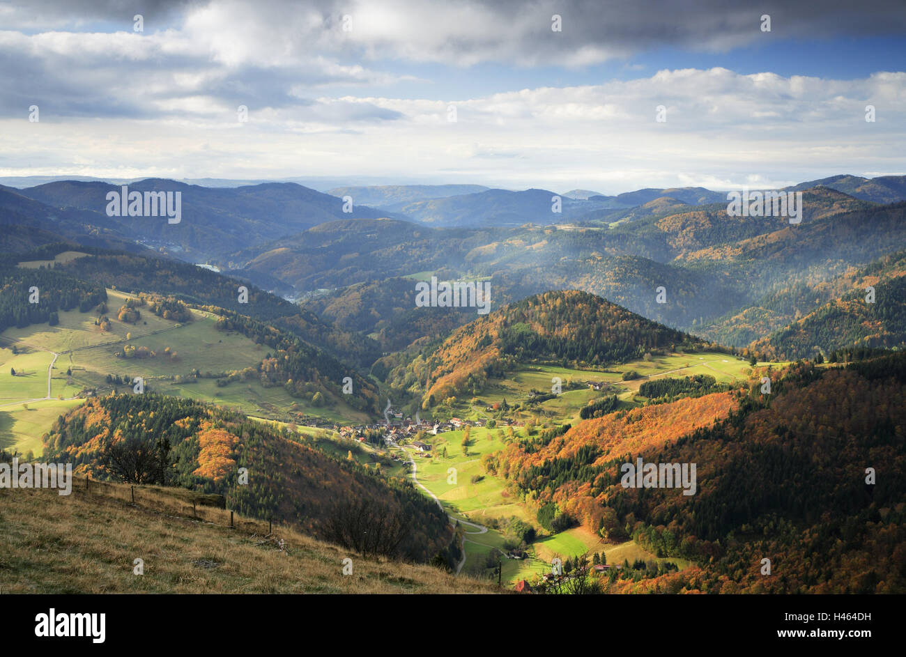 Germany, Black Forest, Belchen, view, autumn Stock Photo - Alamy