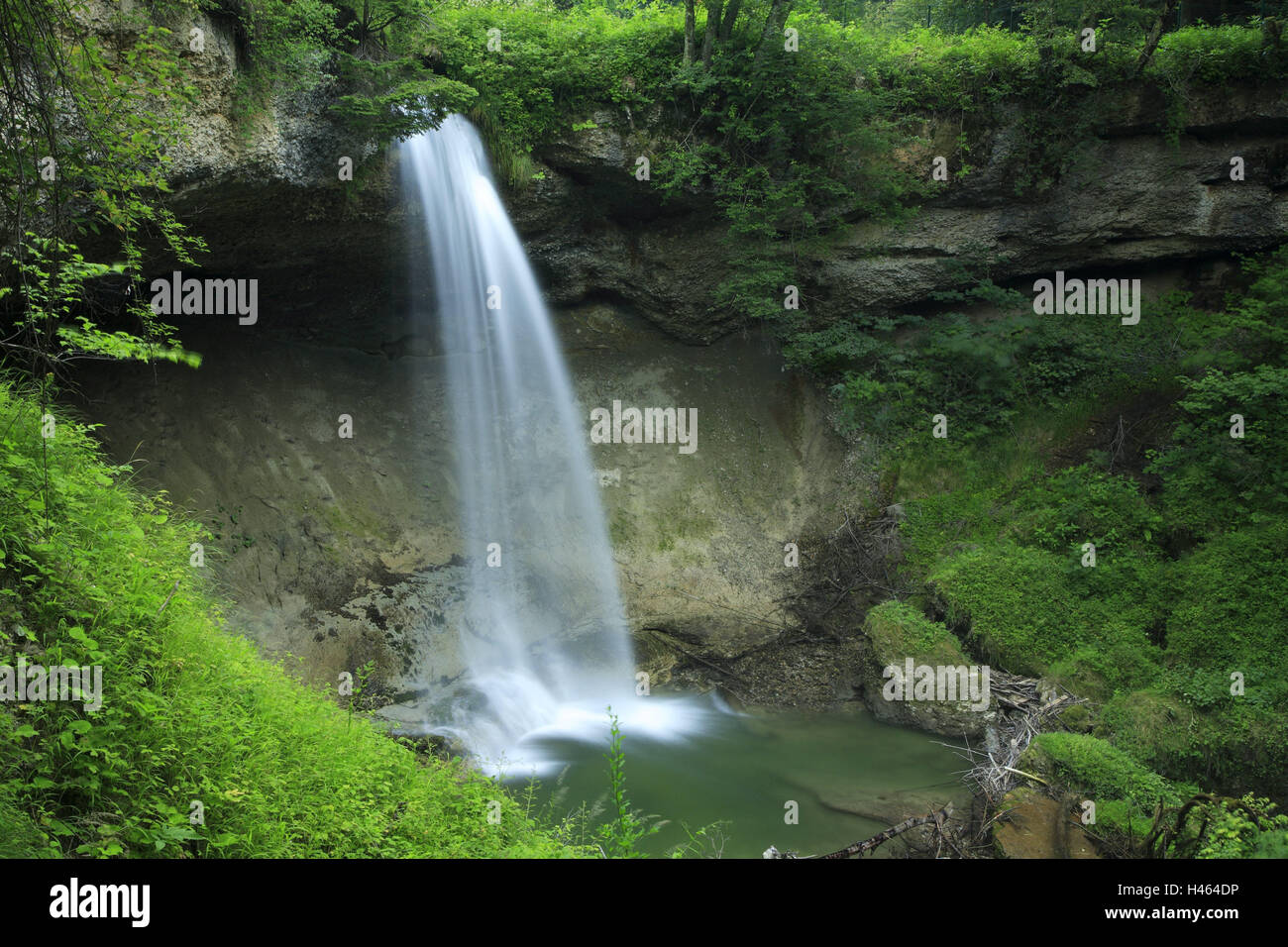 Germany, Bavaria, Allgäu, Scheidegger waterfalls, Scheidegg, waterfall ...