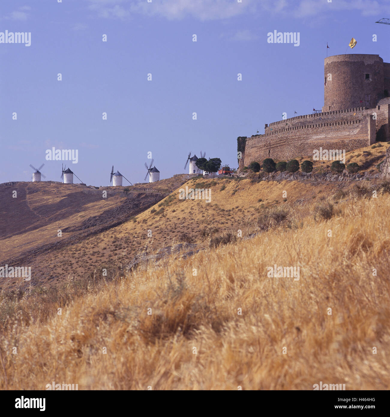 Consuegra windmills and castle hi-res stock photography and images - Alamy