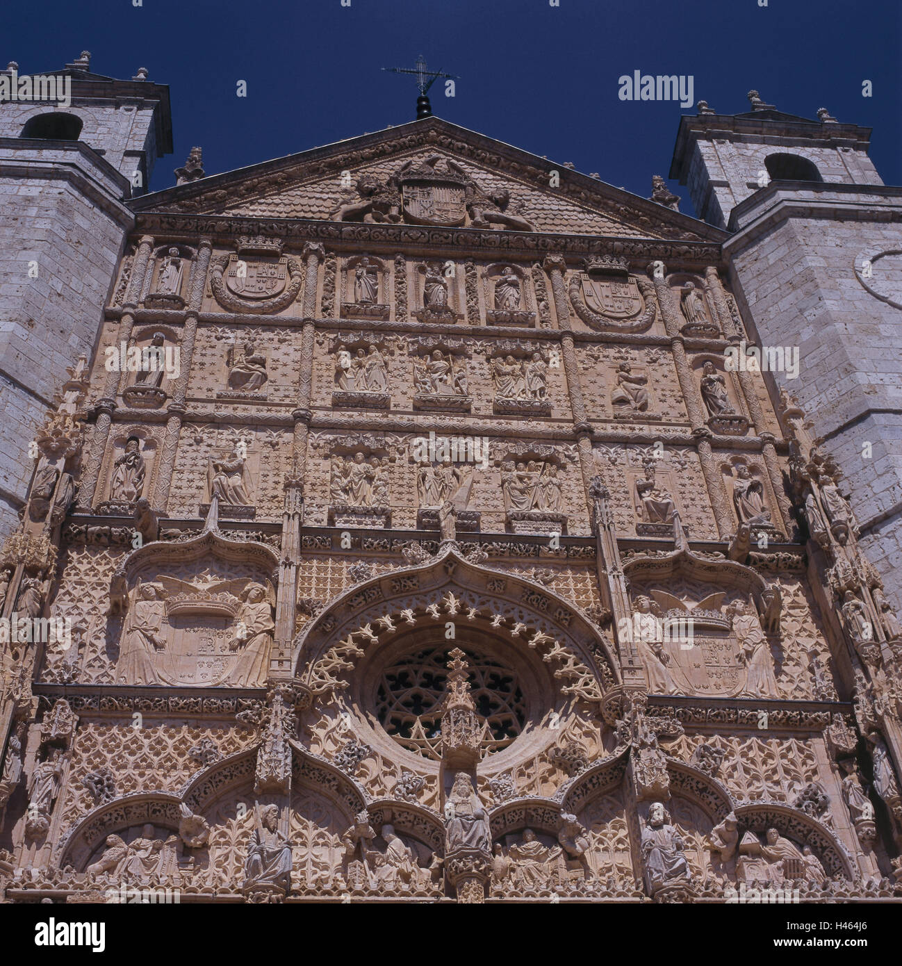 Spain, Castilla Y Leon, Valladolid, church San Pablo, facade, detail ...