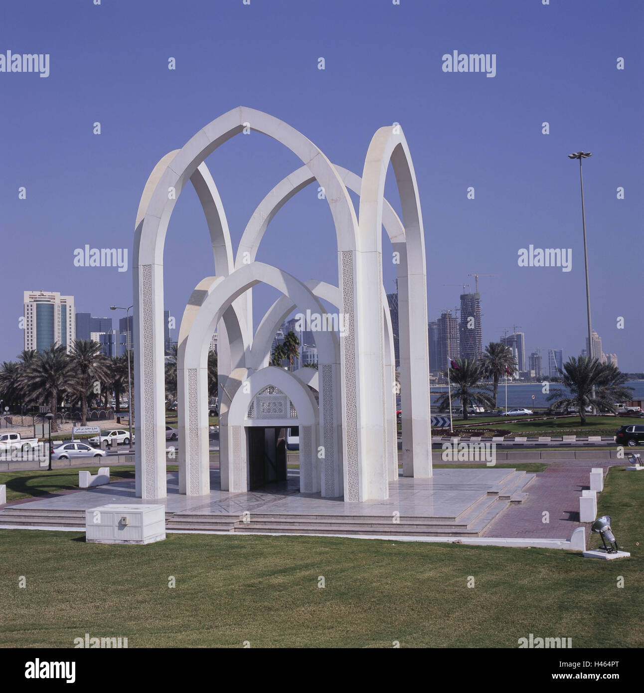 Qatar, Doha, Al Bidda park, goal building, sheikdom, town, capital ...