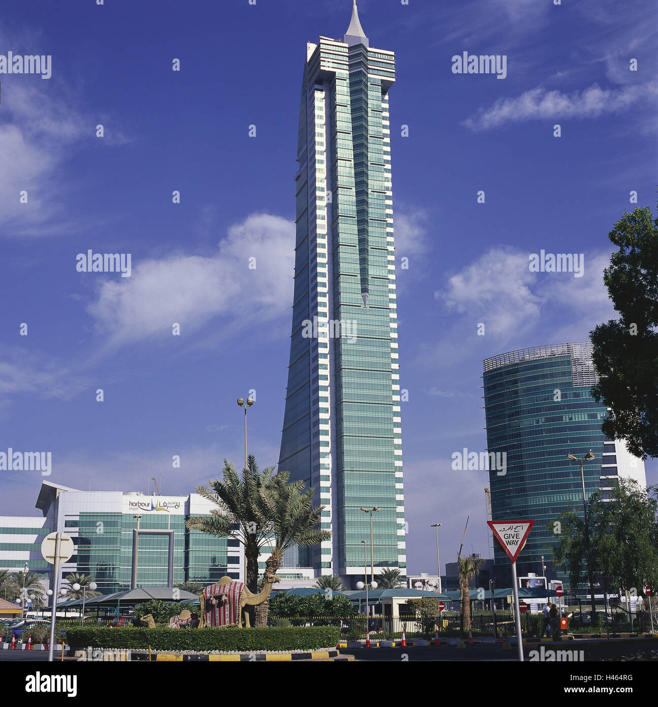Bahrain, island Manamah, Manama, Harbour Mall, tower, island state ...