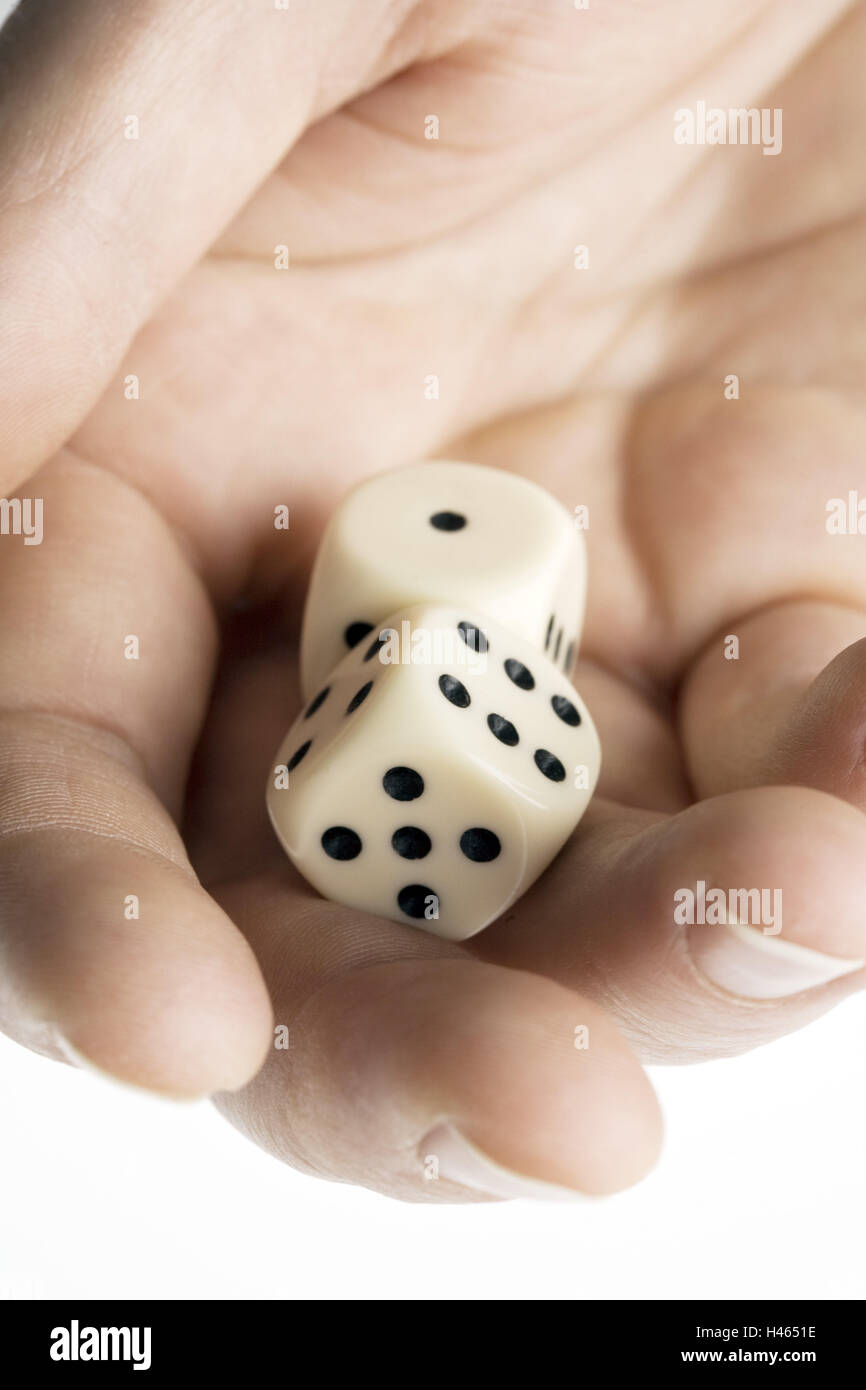 Hand, dice, holding, detail Stock Photo - Alamy