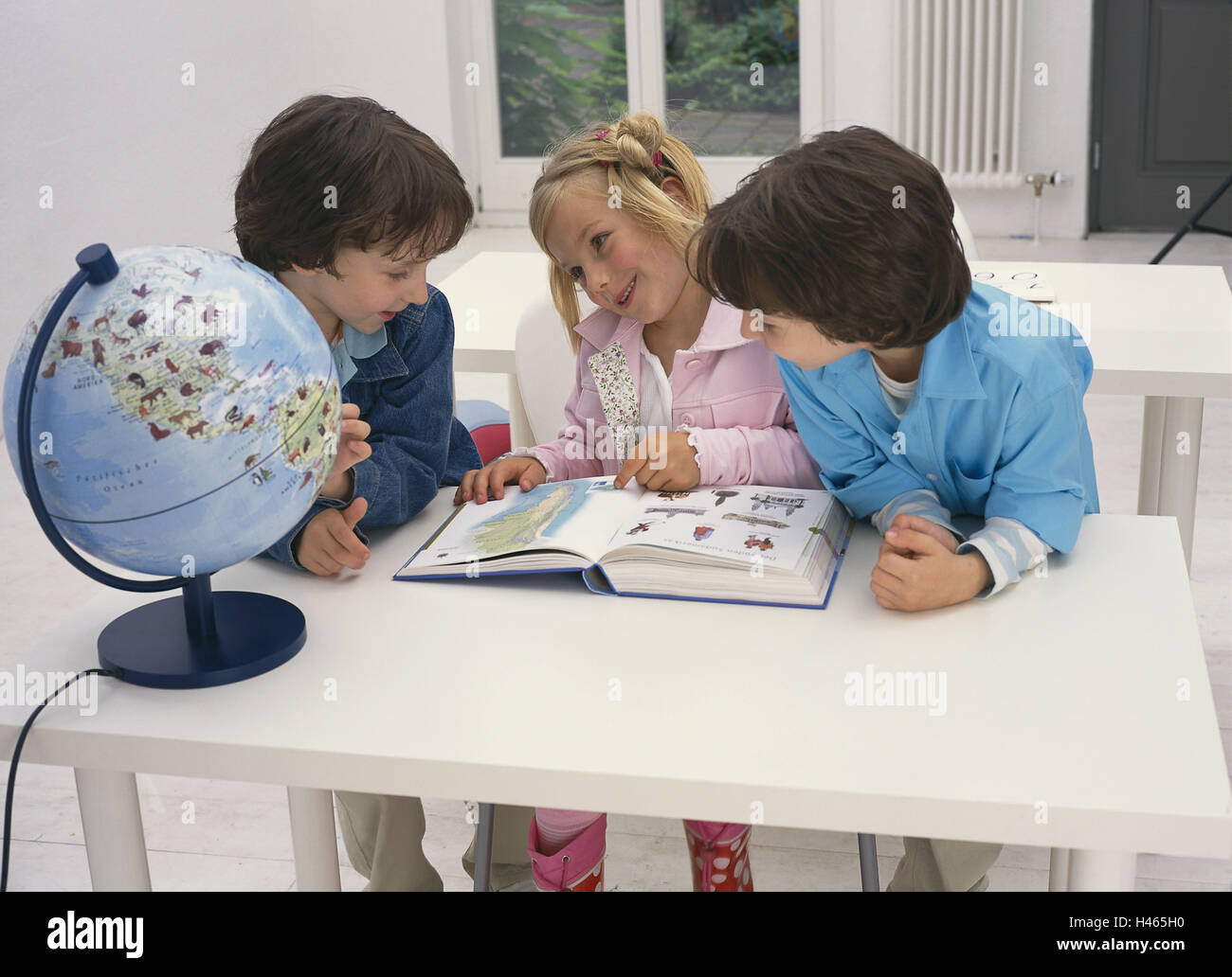 Classrooms, boys, girls, book, child globe, happy, school, school desk ...