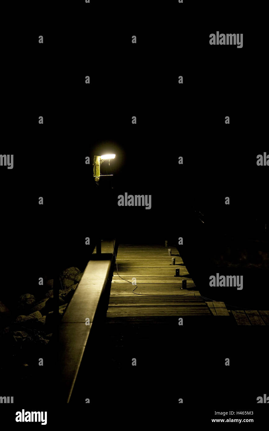 Bridge, light, night Stock Photo - Alamy