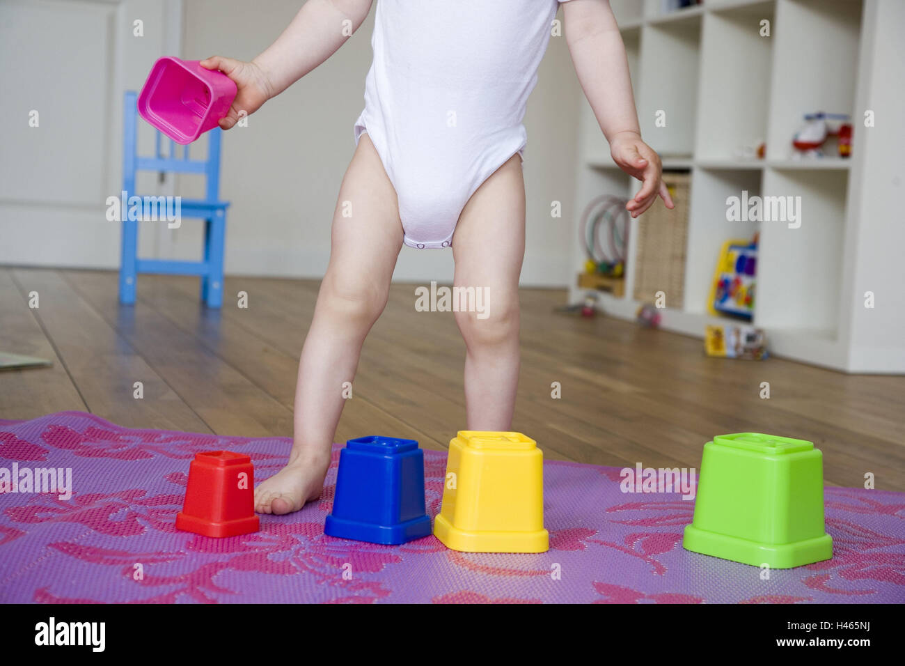 Toddler, boy, legs, standing, playing, component, colorful, detail ...