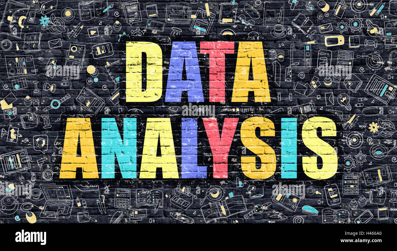 Data Analysis Concept with Doodle Design Icons Stock Photo - Alamy