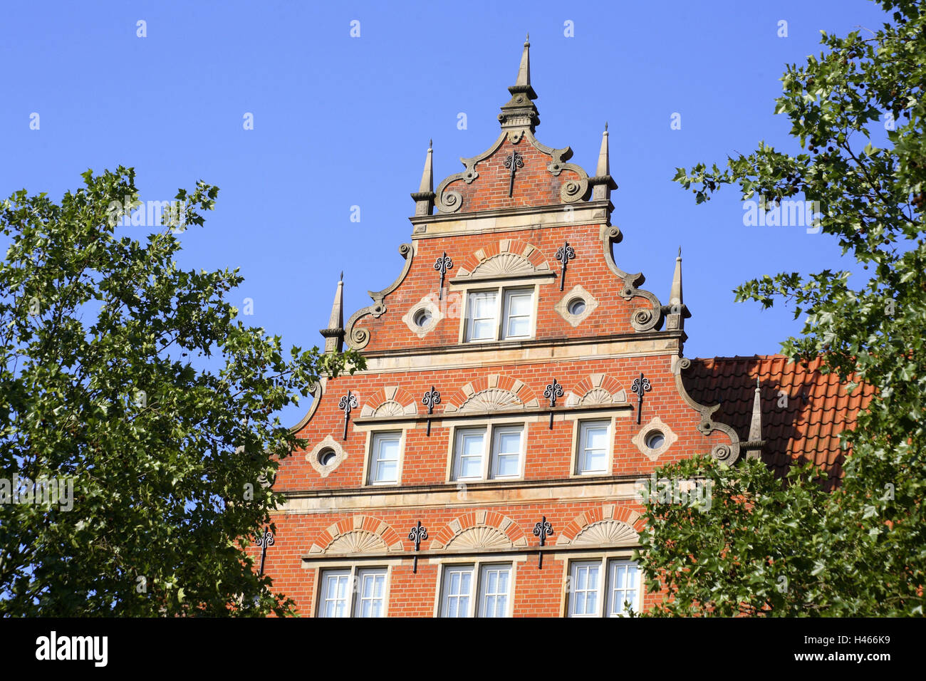 Germany, Bremen, Martinistrasse, house facade, gable, historically ...