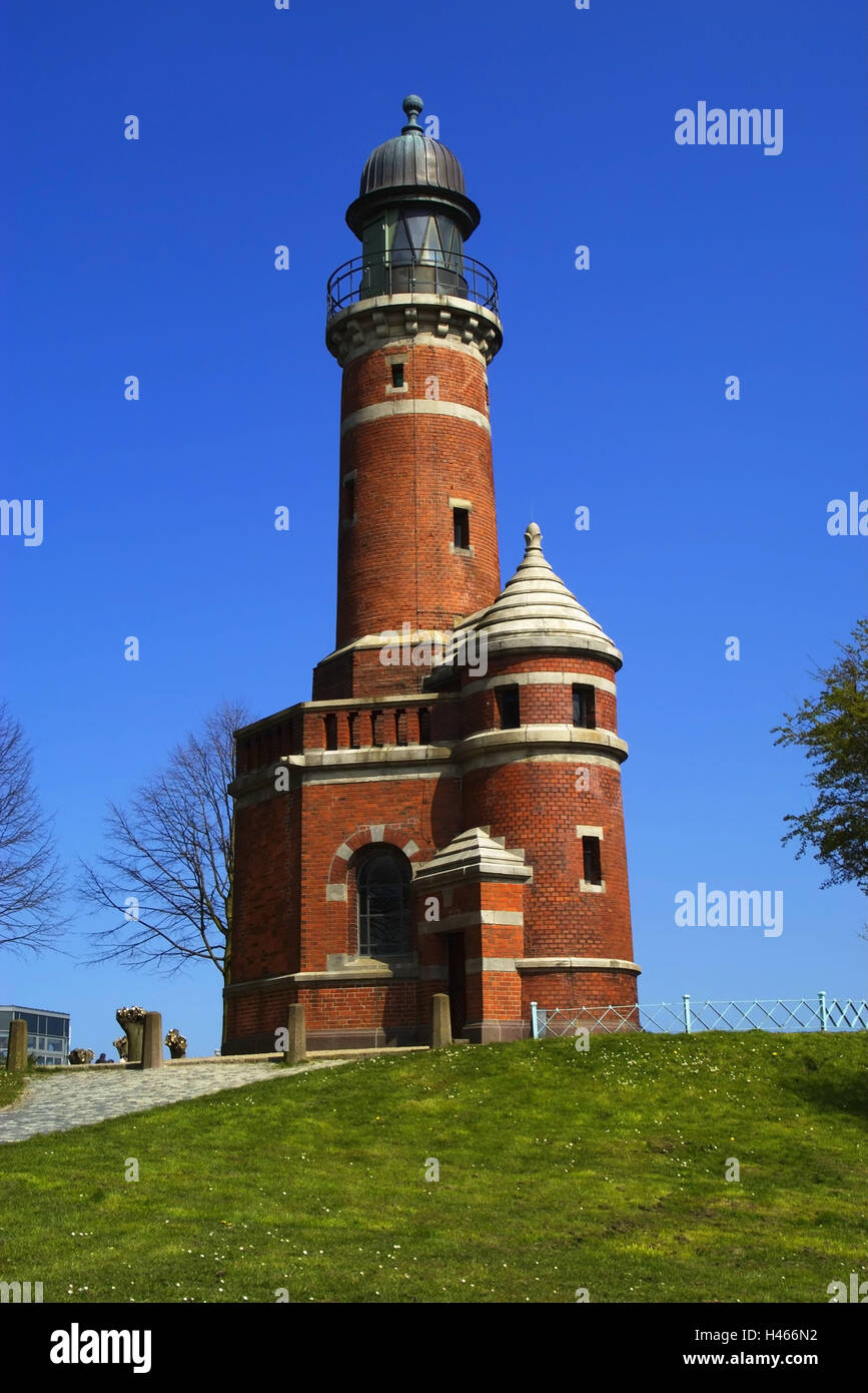 Germany, Schleswig - Holstein, Kiel-Holtenau, old lighthouse, Kiel ...
