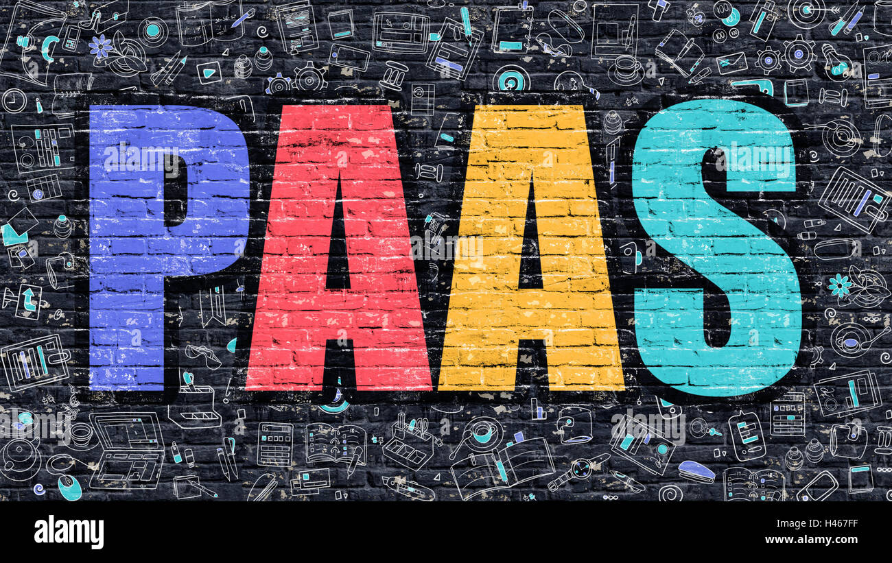 PAAS Concept with Doodle Design Icons Stock Photo - Alamy