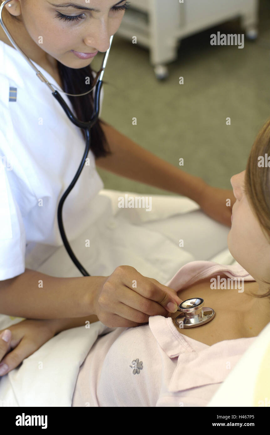 Hospital, patient, nurse, stethoscope, examination Stock Photo - Alamy