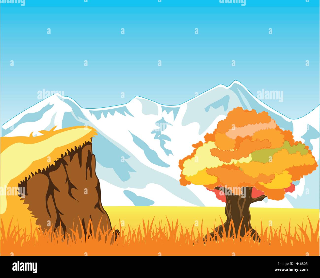 September snow Stock Vector Images - Alamy