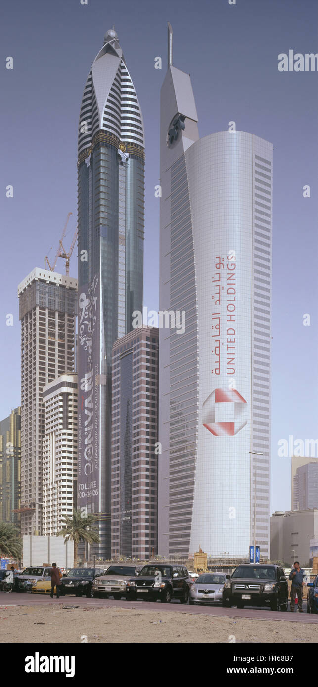 United Arab Emirates, Dubai, Sheikh Zayed Road, Skyscrapers, UAE, city ...