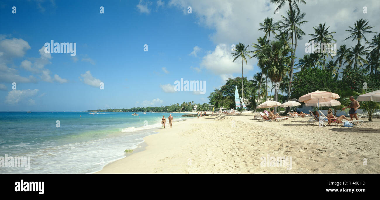 The small Antilles, island Barbados, beach scene, sea, the Caribbean ...