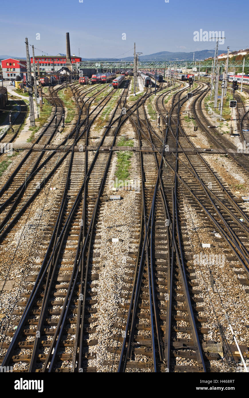 Austria, Vienna, west trajectory, tracks, rails Stock Photo - Alamy